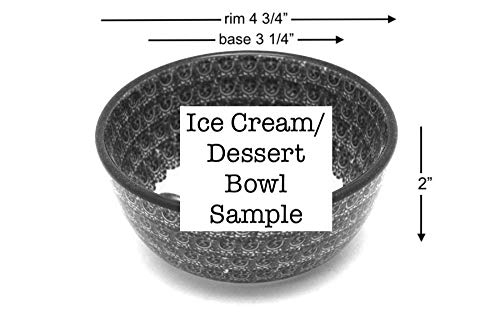 Polish Pottery Bowl - Ice Cream/Dessert - Boo Boo Kitty