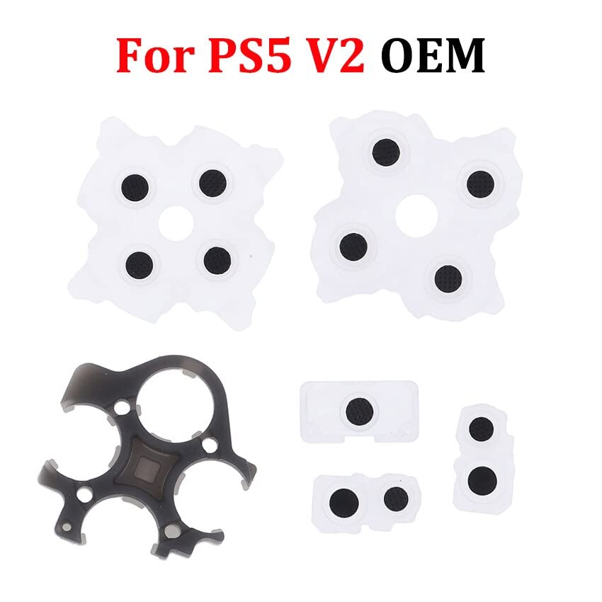 Silicone Conductive Rubber Replacement Part D-Pad L R ABXY Button for PS5 V2 2.0 Controller