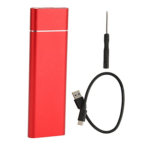 SSD Enclosure, NVME SSD Enclosure High Heat Dissipation High Speed Transfer Dual Protocol Plug and Play for 2230mm (Red)