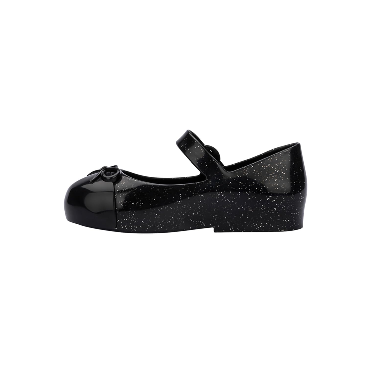 mini melissa Girl's Sweet Love Cap Toe (Little Kid/Big Kid) Glitter Rose/Black 13 Little Kid M