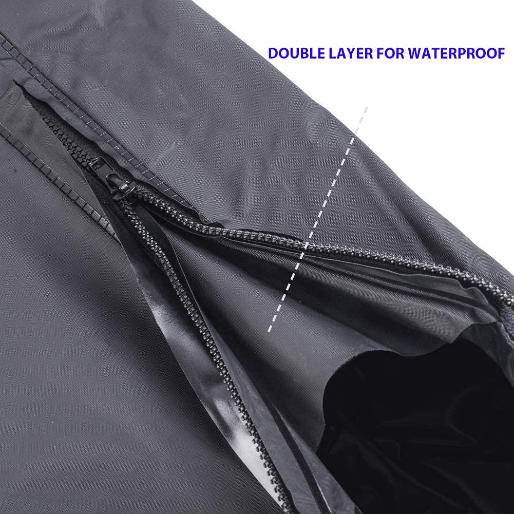 MAGICDESIGN 2 Pair Black Waterproof Shoes Covers, Motorcycle rain Gear for Men, Anti- Snow Rain Boot Covers with Reflector, Suitable for Gardening, Motorcycle, Cycling, Raining Day. XX-Large