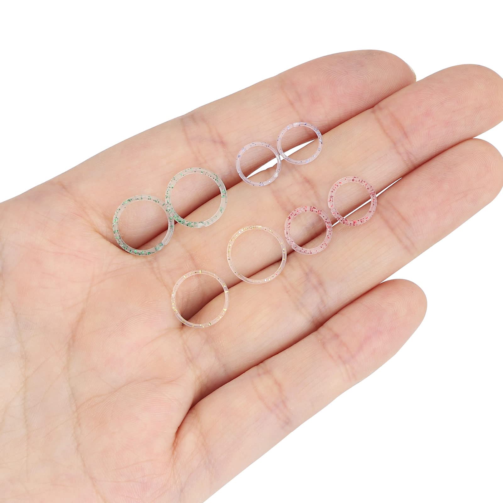 Oyaface 16 PCS 20G(0.8mm) Nose Studs Set Clear Bioflex Retainer Acrylic Earrings S-form Fashion Piercing Jewelry Noserings