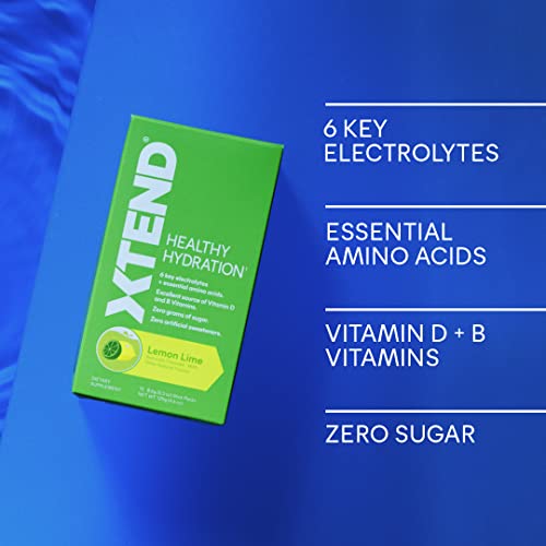 XTEND Healthy Hydration | Superior Hydration Powder Packets | Electrolyte Drink Mix | 3 Essential Amino Acids | NSF Certified for Sport | 15 Sticks,