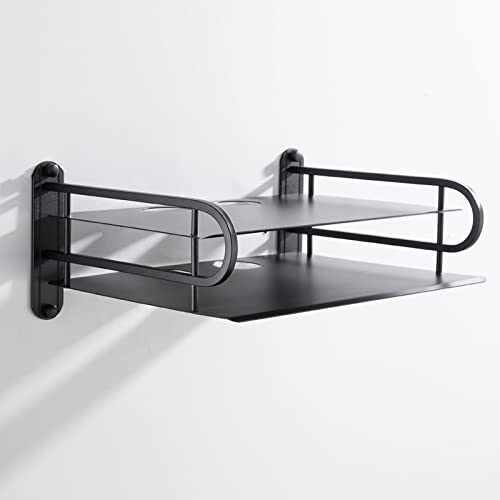 Shelf Bracket Black Wireless WiFi Router Storage Organizer Container Boxes,TV Set Top Boxes Wall Mounting Support Rack Shelf Bracket Wall Hanging Bracket ( Size : 1 )