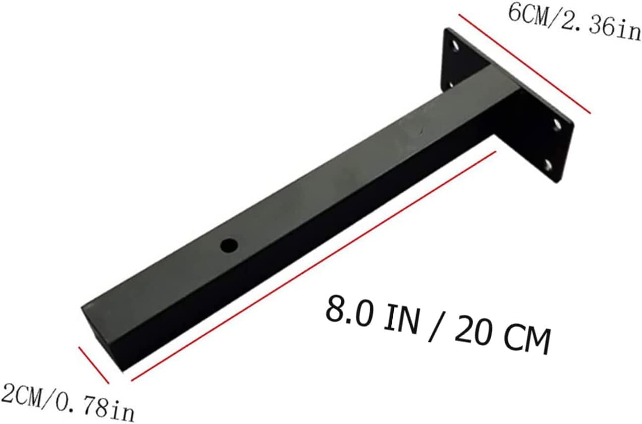Shelf Brackets Wall Shelves 2pcs Wall Rack for Included Triangular Mounted Bench Art Bookshelf Hardware Brackets Wood Screws Shelves Hanging Plugs Bracket Saving Holder Board Cm Supports Black Work (