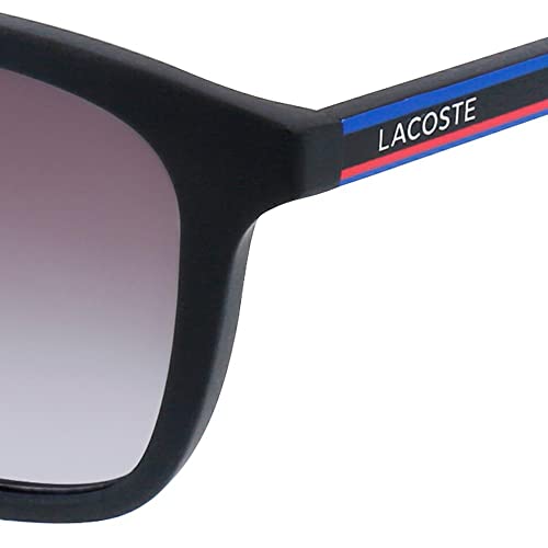 Lacoste Women's L947S Square Sunglasses, Black Matte/Grey Gradient, 54 mm