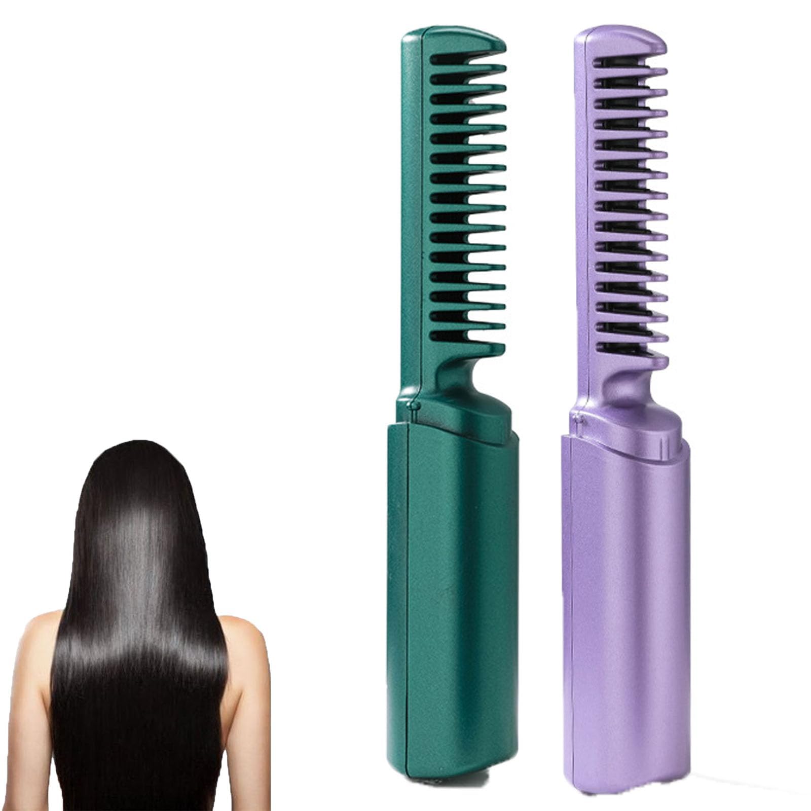 IOCARE Rechargeable Mini Hair Straightener, Rechargeable Cordless Curling Iron, Three Temperature Adjustable Flat Iron, Portable Hair Straightening Brush
