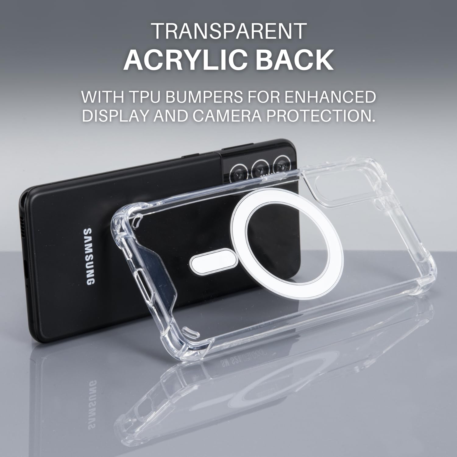 JProtect Magnetic Case for Samsung Galaxy S21 Plus for MagSafe Case/Shockproof Samsung S21 Plus Case for MagSafe Transparent/Clear Phone Case Funda para Samsung Galaxy S21 Plus Case Magnetic