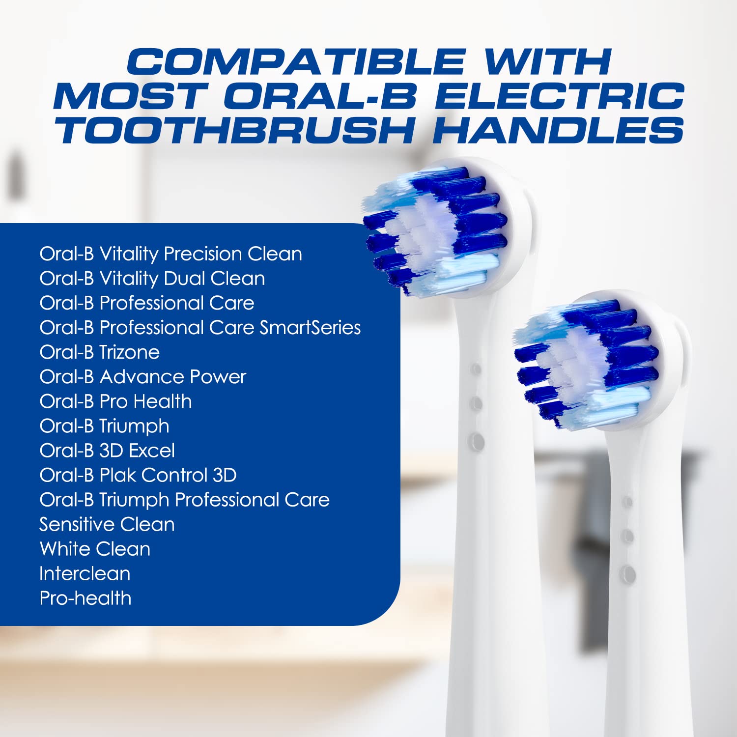 Toothbrush Heads Compatible with Oral-B Electric Toothbrush β Precision Replacement Toothbrush Heads Refills (8)