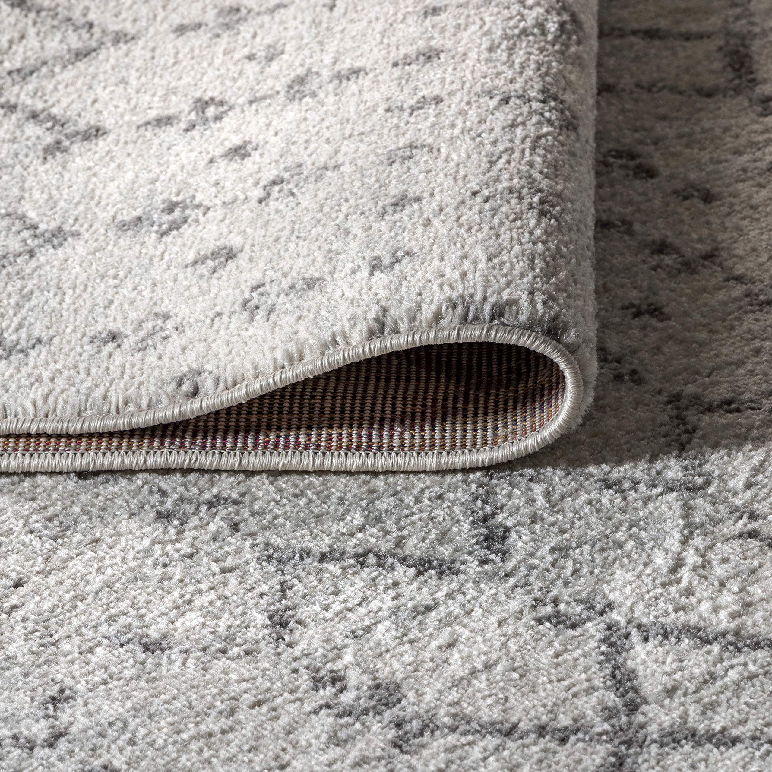 JONATHAN Y MOH101B-9 Moroccan HYPE Boho Vintage Diamond Indoor Area-Rug Bohemian Easy-Cleaning Bedroom Kitchen Living Room Non Shedding, 9 X 12, Cream/Gray