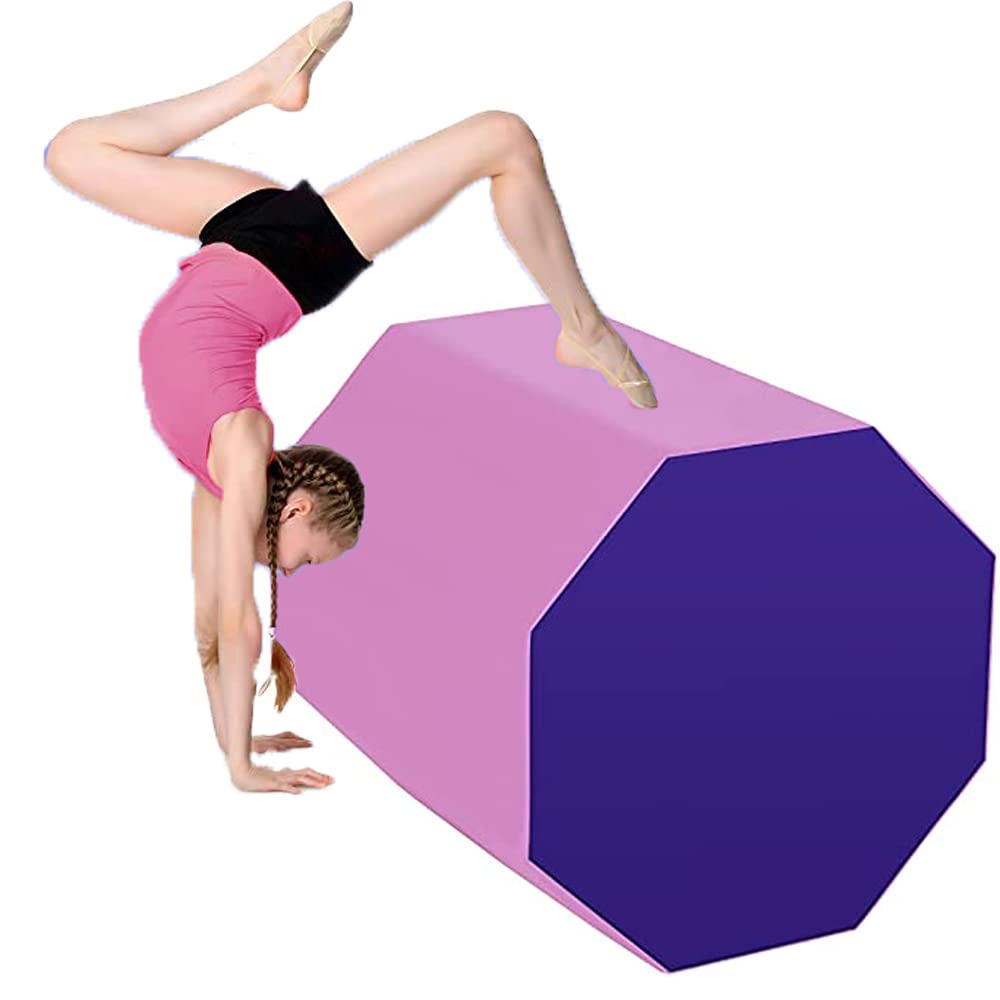Octagon Mat for Gymnastics Octagon Tumbler Mat Gymnastics Octagon Skill Shape Tumbling Mat Somersault Backbend Tumbling Trainer for Home Exercise Gymnastic Equipment Mat for Kids, Pink