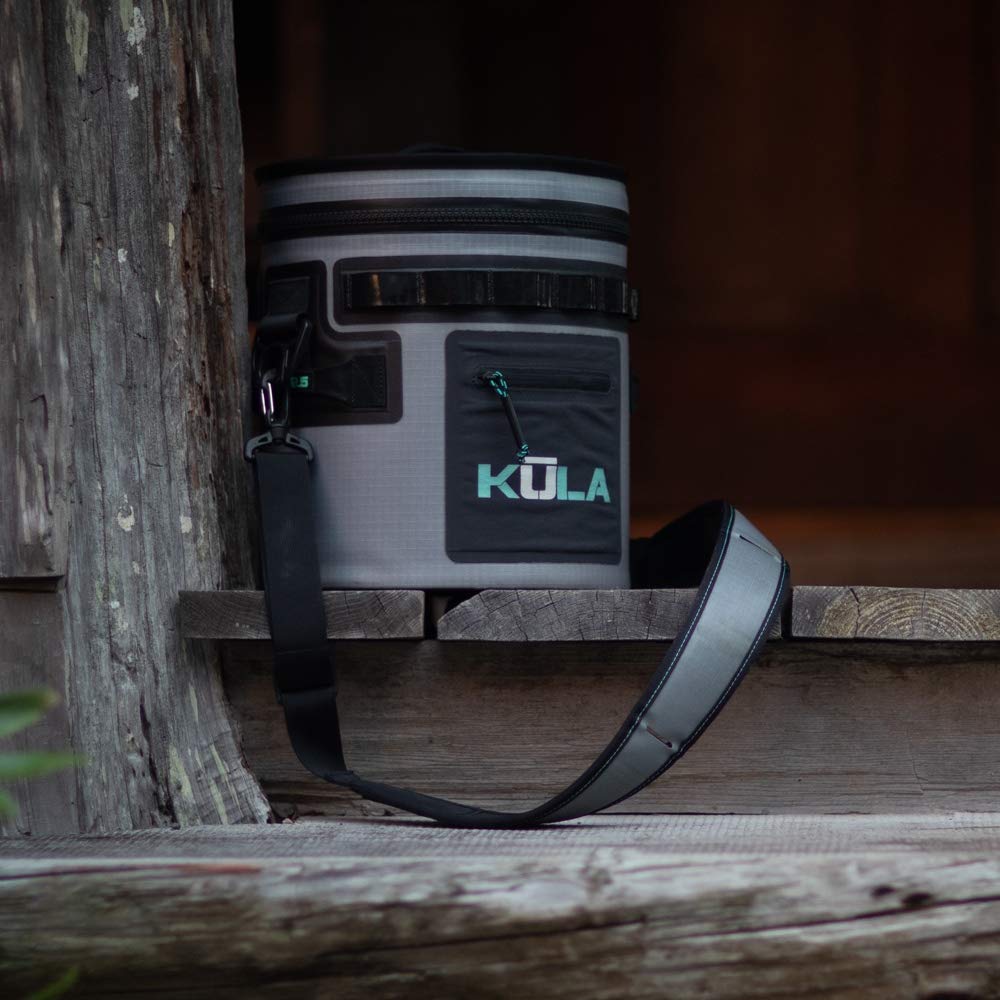 KULA Softy 2.5 Gallon Lightweight Cooler with Strong Insulation HD Construction Watertight Zipper Closure Heavy Duty Softshell with Attached Carry Strap Grey