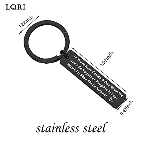 LQRI If There Ever Comes a Day When we Can't be Together BFF Gift Long Distance Friendship Gift(Black)