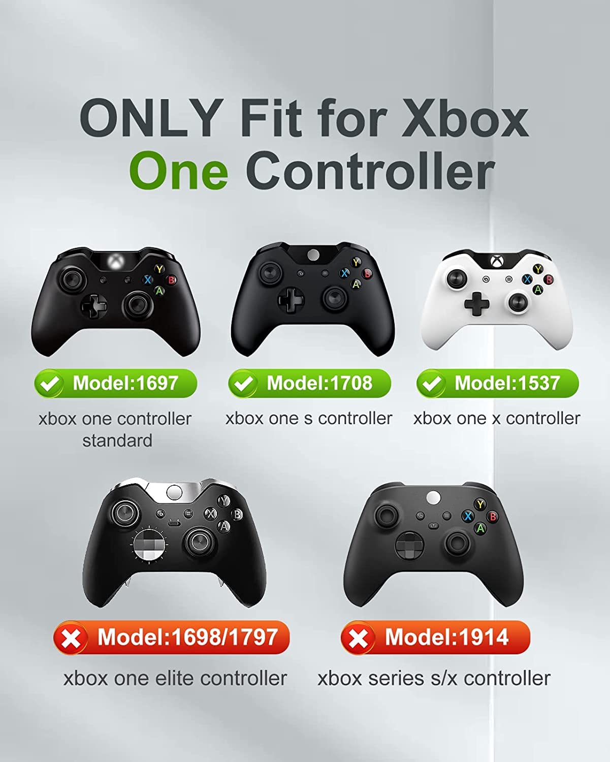 Paddles for Xbox One S/X Controller (NOT for Series S/X Controller), AOJAKI Xbox One Controller Back Button Attachment, with 2 Programming Back buttons/ Memory Function/ 3.5mm Audio Jack