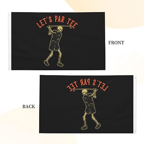 IMEEGIEN Let's Par Tee Flag 3x5 Ft Double-Sided Outdoor Decoration Banner Durable Home Yard Flags Polyester Welcome Flag