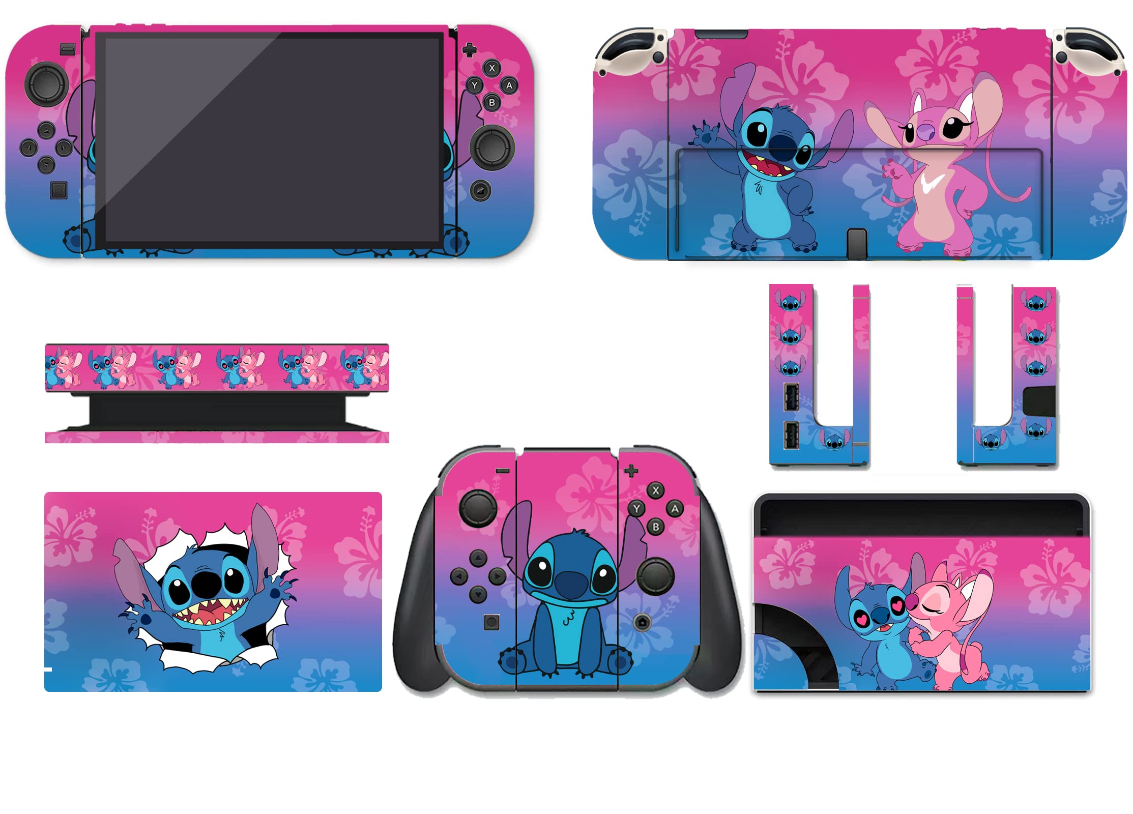 SadSkins Full Wrap Skin for Switch OLED Anime Switch OLED Protector Skin Cover Matte Vinyl Decal Stickers(Only Switch OLED)