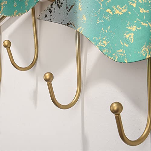 XDCHLK Creative Wall Hook Bathroom Coat Storage Rack Entrance Metal Shelf Door Key Hanger