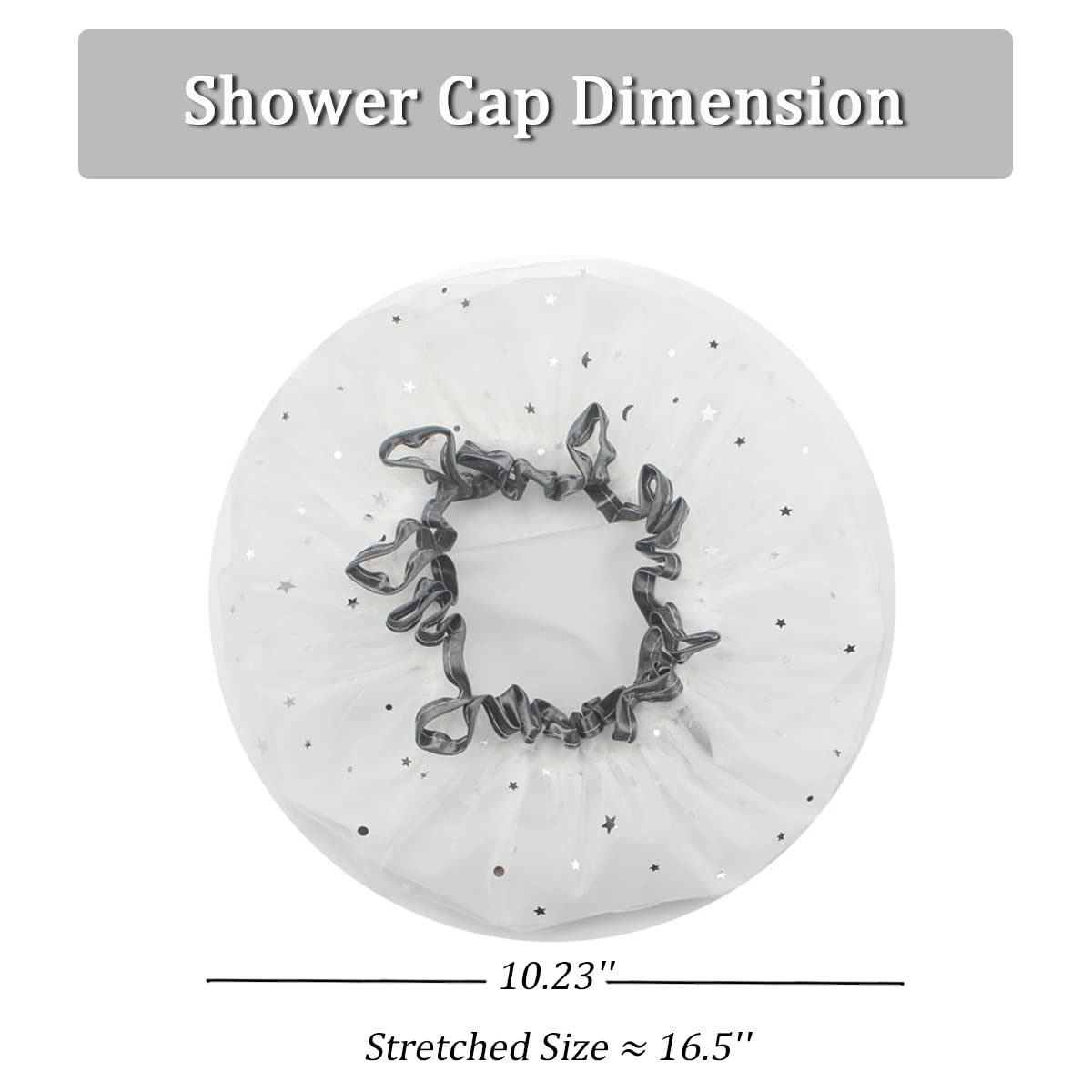 Shower Cap, Double Layer Waterproof Lace Hair Cap Reusable Plastic Elastic Bathing For Spa, Home, Hotel and Hair Salon (Pink)
