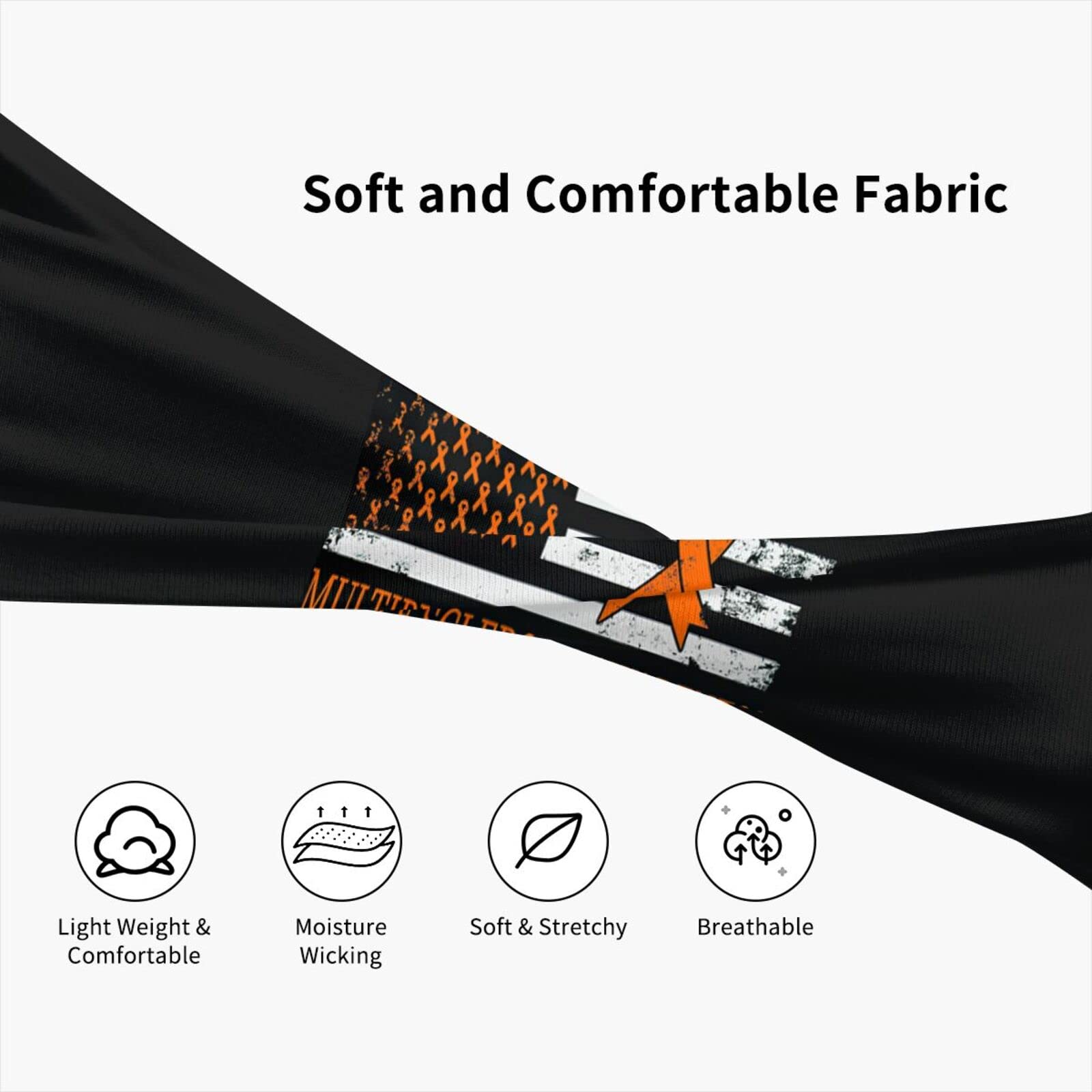 Multiple Sclerosis Ms Awareness Fitness Exercise Headband Unisex Yoga Non-Slip Quick-Drying Fitness Headband