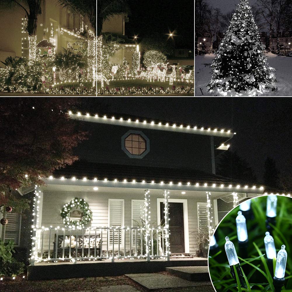 Joomer Green Battery String Lights, 33ft 100LED Battery Operated Mini String Lights 8 Lighting Modes Timer Waterproof for Home, Garden, Party, Holiday, Christmas Trees Decoration