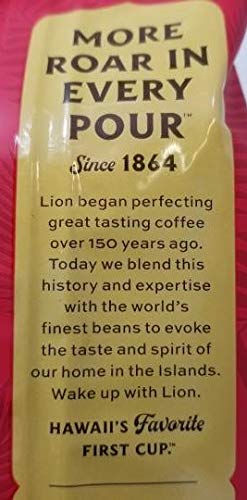 Lion Coffee CHOCOLATE MACADAMIA, Ground, Light Roast, 10 Oz. Bag with Exclusive Lion Coffee Factory Direct Brand Registered Sticker, INDULGENT