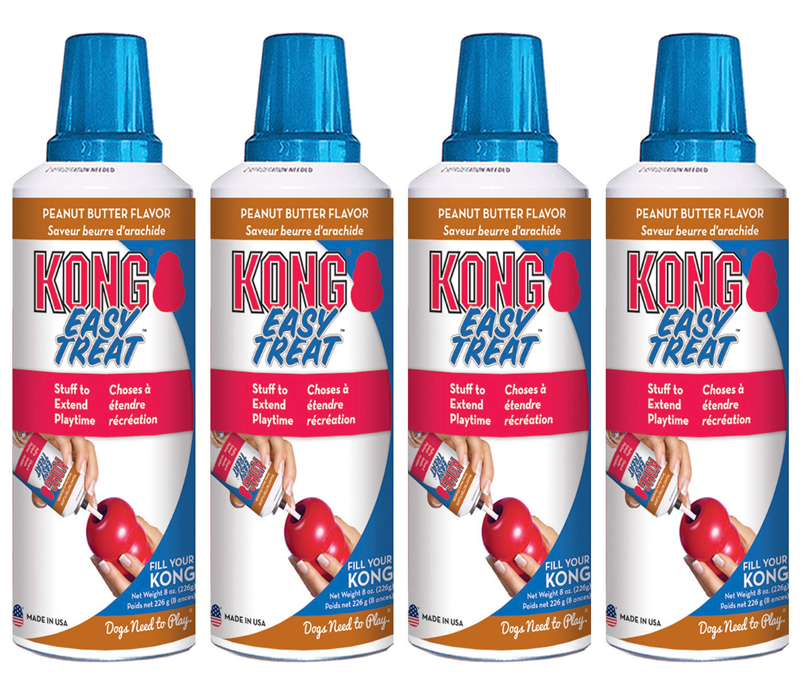 KONG Stuff'n Easy Treat - Peanut Butter Recipe 8 oz - Pack of 4
