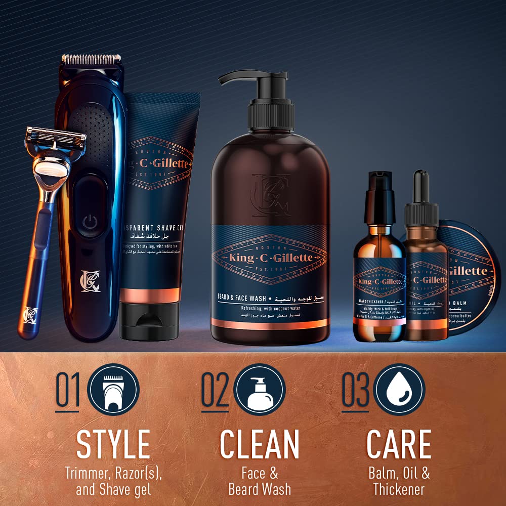 King C. Gillette Men’s Transparent Shave Gel with White Tea and Argan Oil, 5oz