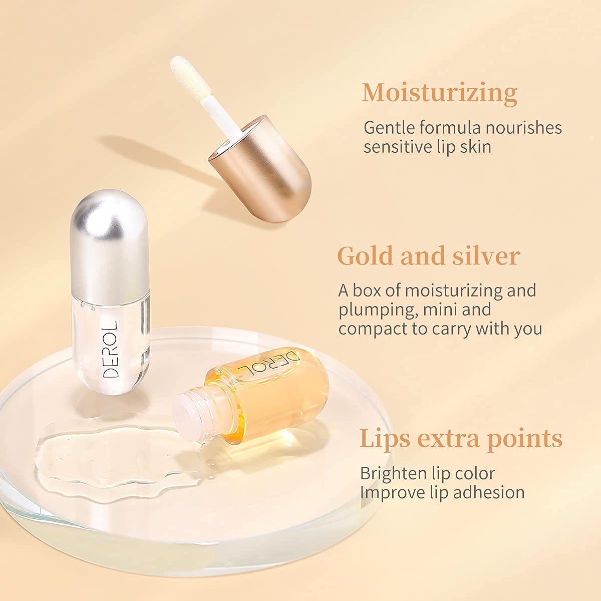 Lip Plumper Set,Mouistizer For Lips Natural Lip Plumper, Lip gloss, Lip Enhancer & Lip Care Serum, Day & Night Care for Fuller Softer Lips, Beautiful Fuller, Increased Elasticity Lip…