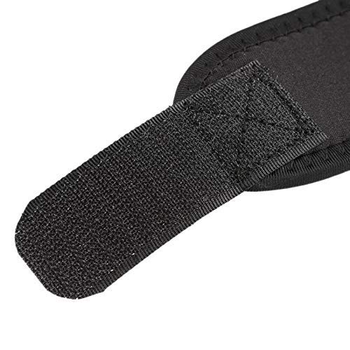 Junww Breathable Knee Pad Double Head Patella Knee Brace Sport Knee Strap Support Injury Arthritis Tendon Tension Pressure Protection (Color : Black)