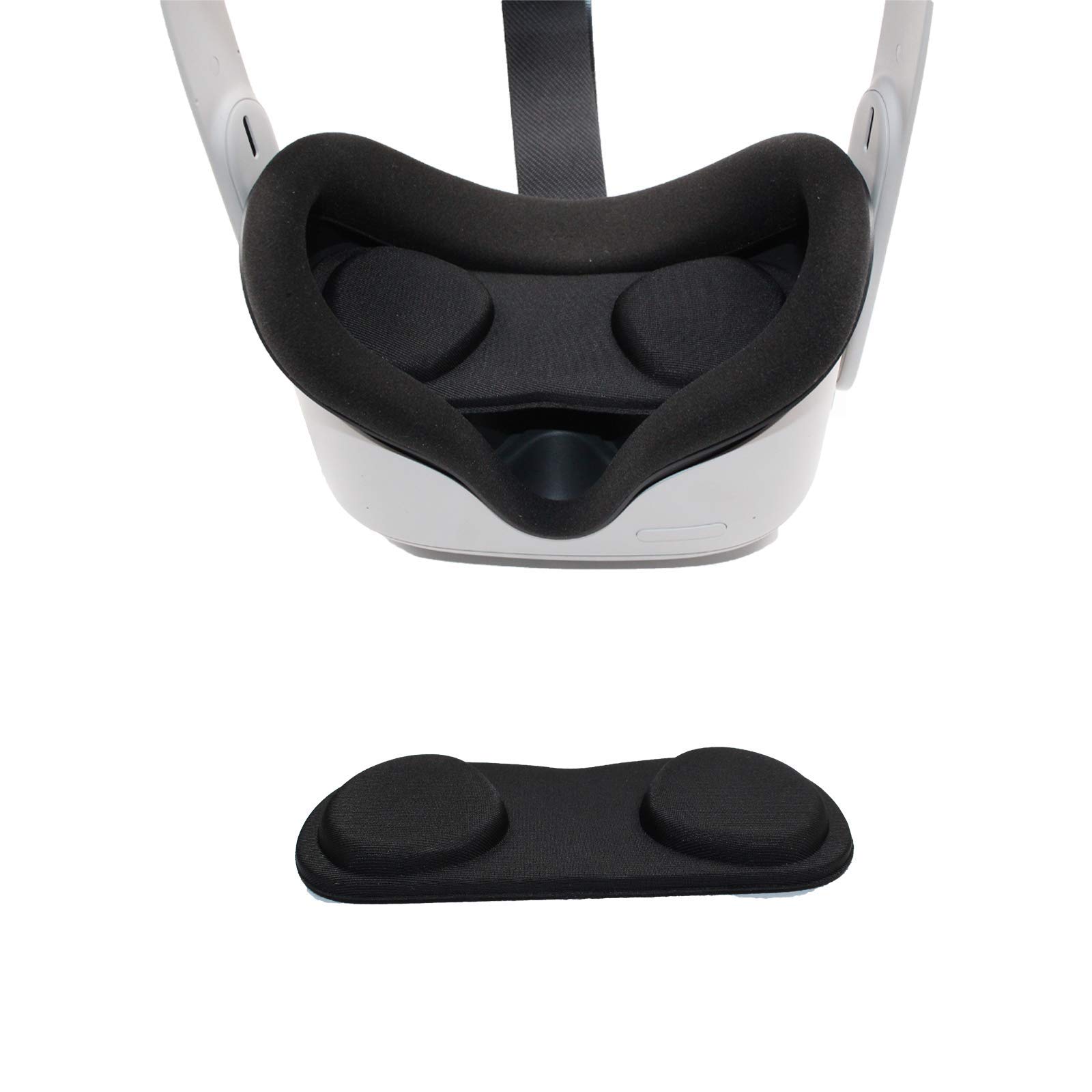 Liphontcta Touch Controller Grips Cover Skin for Oculus Quest 2, Accessories with VR Silicone Face Mask Pad, Adjustable Knuckle Straps, Lens Protective Cover, Accessories Set for Oculus Quest2