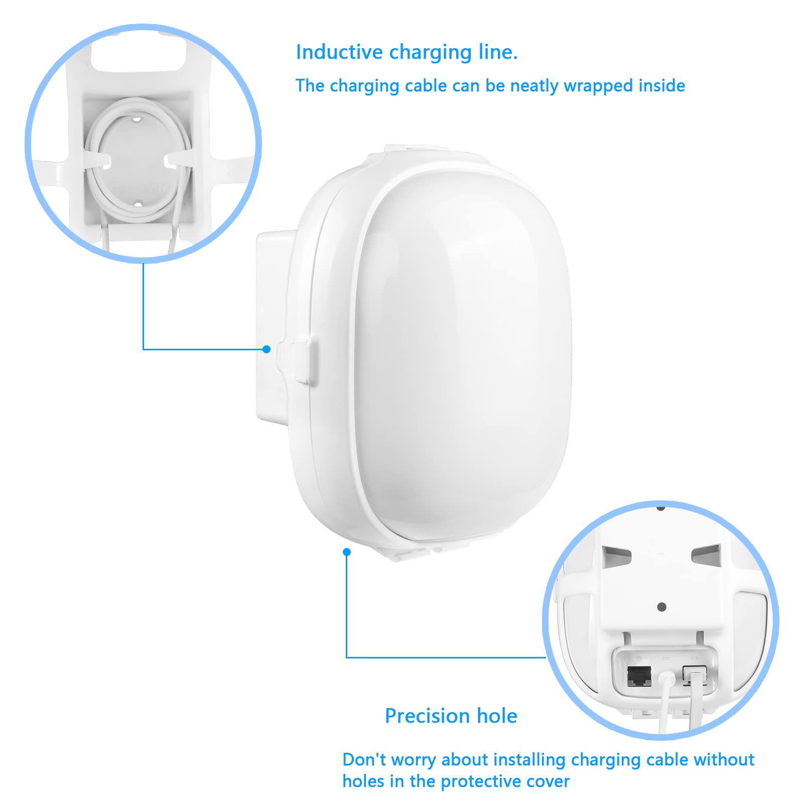 VOMENC Wall Mount for Google Nest WiFi Pro - Wi-Fi 6E-No Tools Required and No Cord Clutter Easy Moved Holder Bracket Compatible with Google Nest WiFi Pro- Wi-Fi 6E (2-Pack)