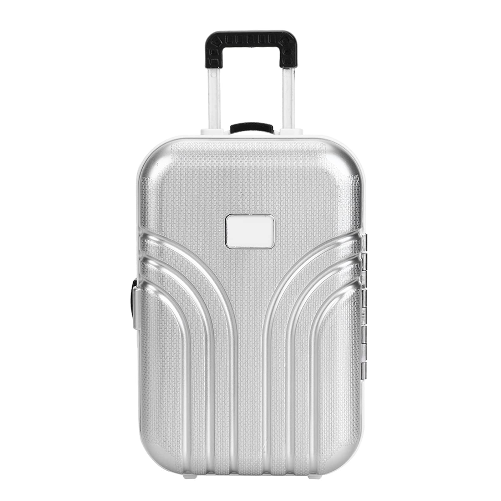 JTLB Baby Suitcase Toy Cute Plastic Rolling Suitcase Mini Luggage Box (Silver)