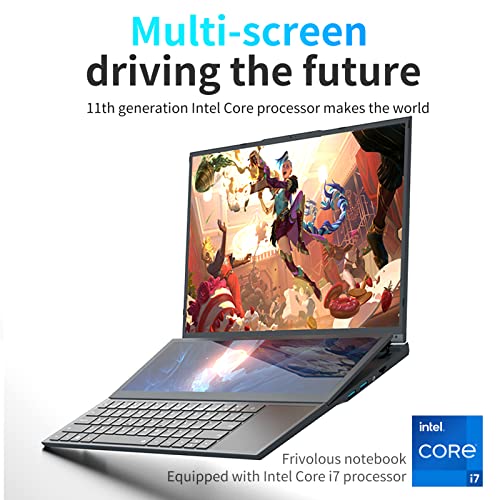 JUSTTHINK Home & Education Laptop, Windows 11 pro, 8GB RAM, 256GB SSD, Intel Processor, 720p Webcam, 2.4 & 5G WiFi Dual Band, Bluetooth 4.2, for Browsing, Homework and More (I7 10750H 16+1TB)
