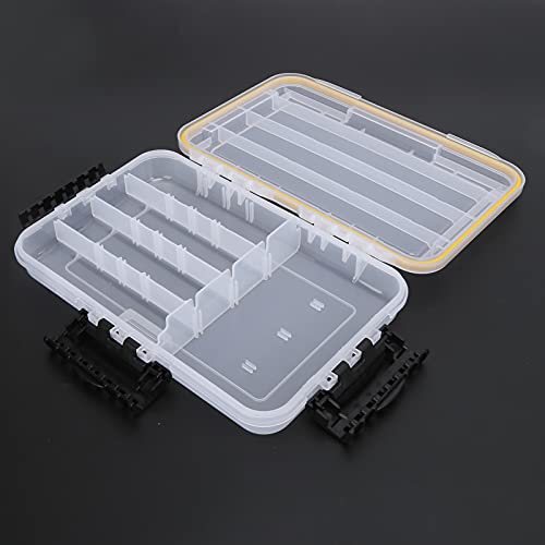 plplaaoo Fishing Tackle Box, Fishing Tackle Tray Box, Luya Box Durable Sturdy Double?Layer Storage Design Fishing Tool Accessories for Fish Sports, Plastic Storage Organizer, Luya Box Baits Box Tr