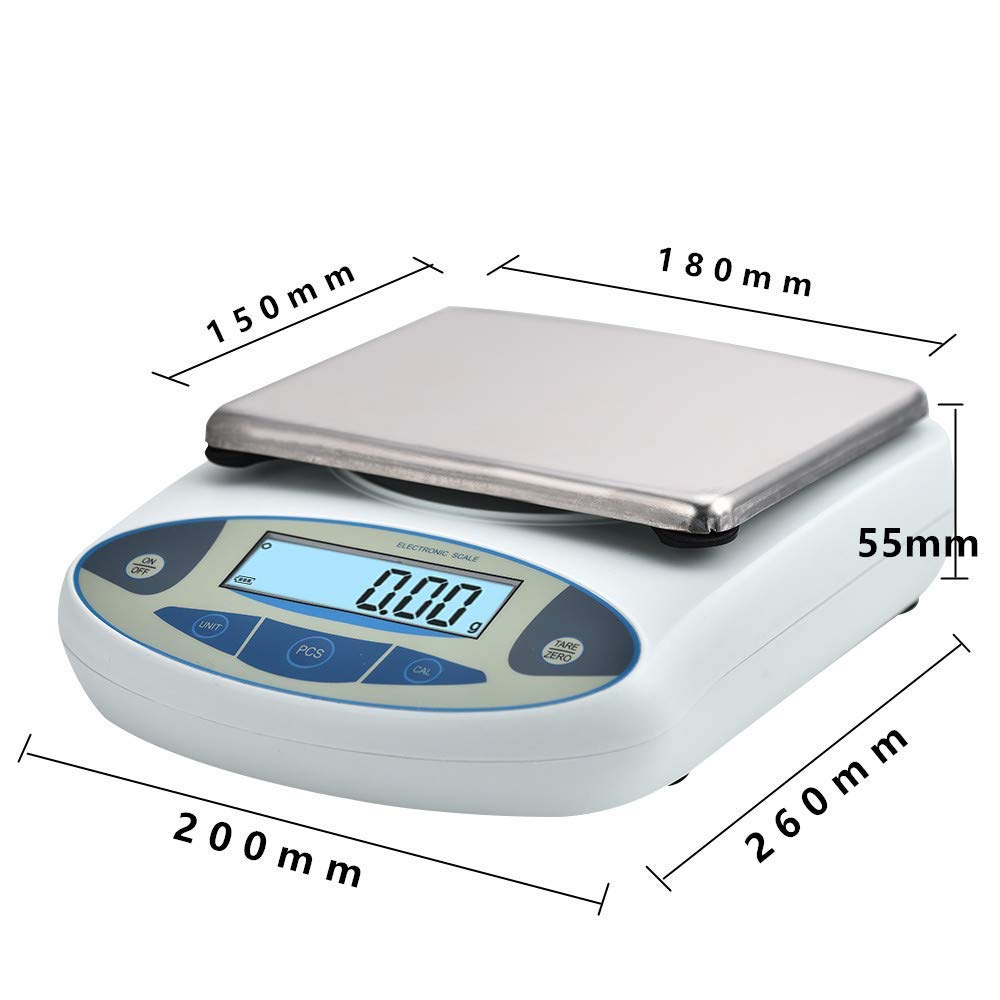 KOOKYOU Lab Analytical Electronic Balance Scale 0.01/5000 Gram Scale Laboratory Balance Digital Kitchen Balance Scale Jewelry Gold Scale Precision Balance