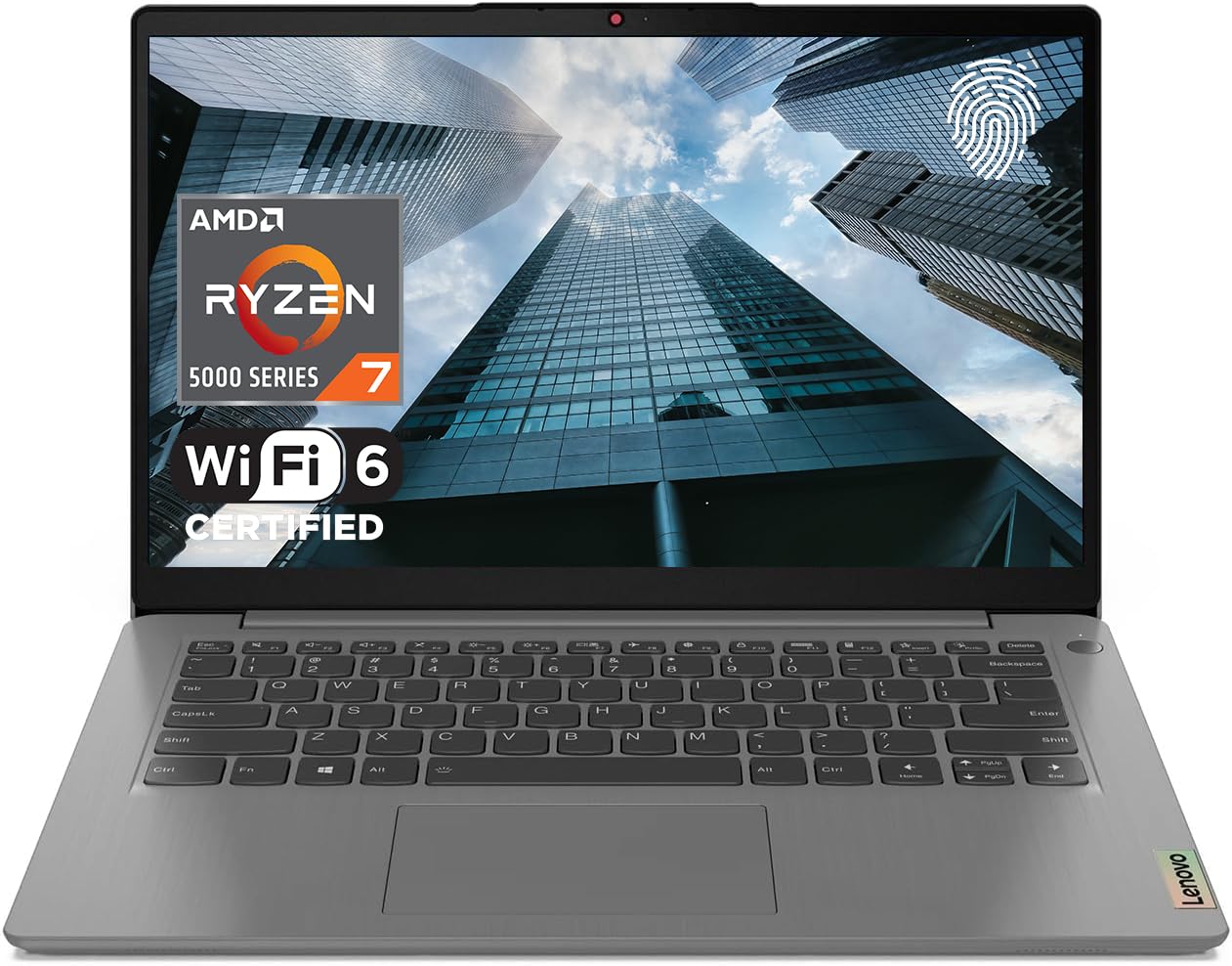 Lenovo Newest IdeaPad Laptop, 14” FHD Display, AMD Ryzen 7 5700U (Beats i7-1265U), 20GB RAM, 1TB SSD, Fingerprint Reader, Backlit Keyboard, Webcam, Wi-Fi 6, HDMI, SD Card Reader, Windows 11, Grey