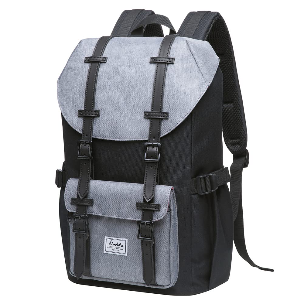 KAUKKO Laptop Outdoor Backpack, Traveling Rucksack Fits 15.6 Inch Laptop(5-7-Black Grey)