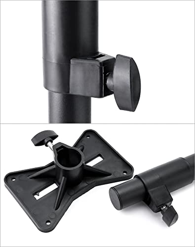 QWORK Undermount Sink Brackets Kit, 2 Pack Steel Undercounter Sink Stand Adjustable Support Sink Leg, Sink Repair Bracket Kit, for Kitchen and Bathroom (17.7-30.3"), Black