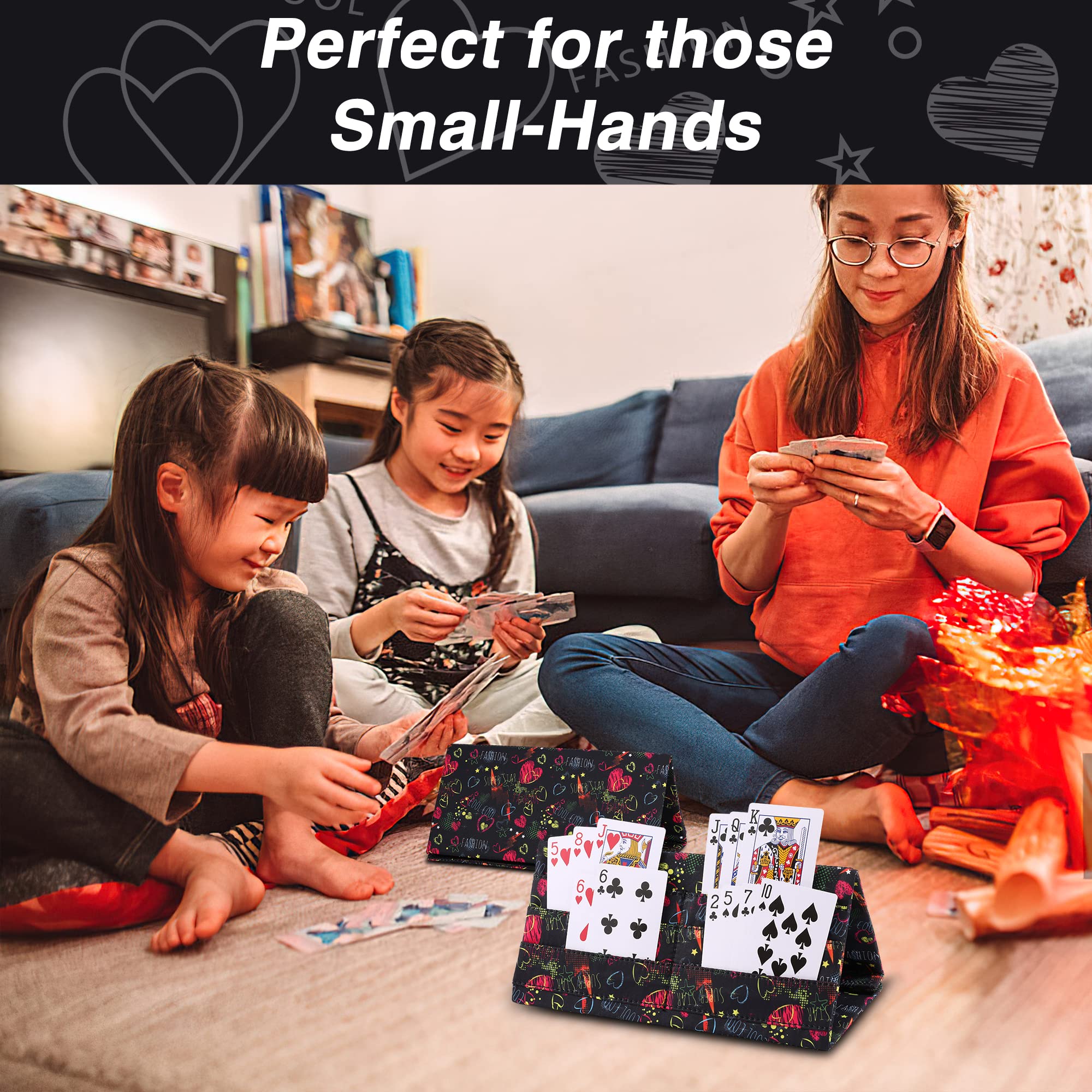 SeptCity Card Holders for Playing Cards, Hands Free Folding Playing Card Holder for Bingo Canasta 5 Crowns Card Game