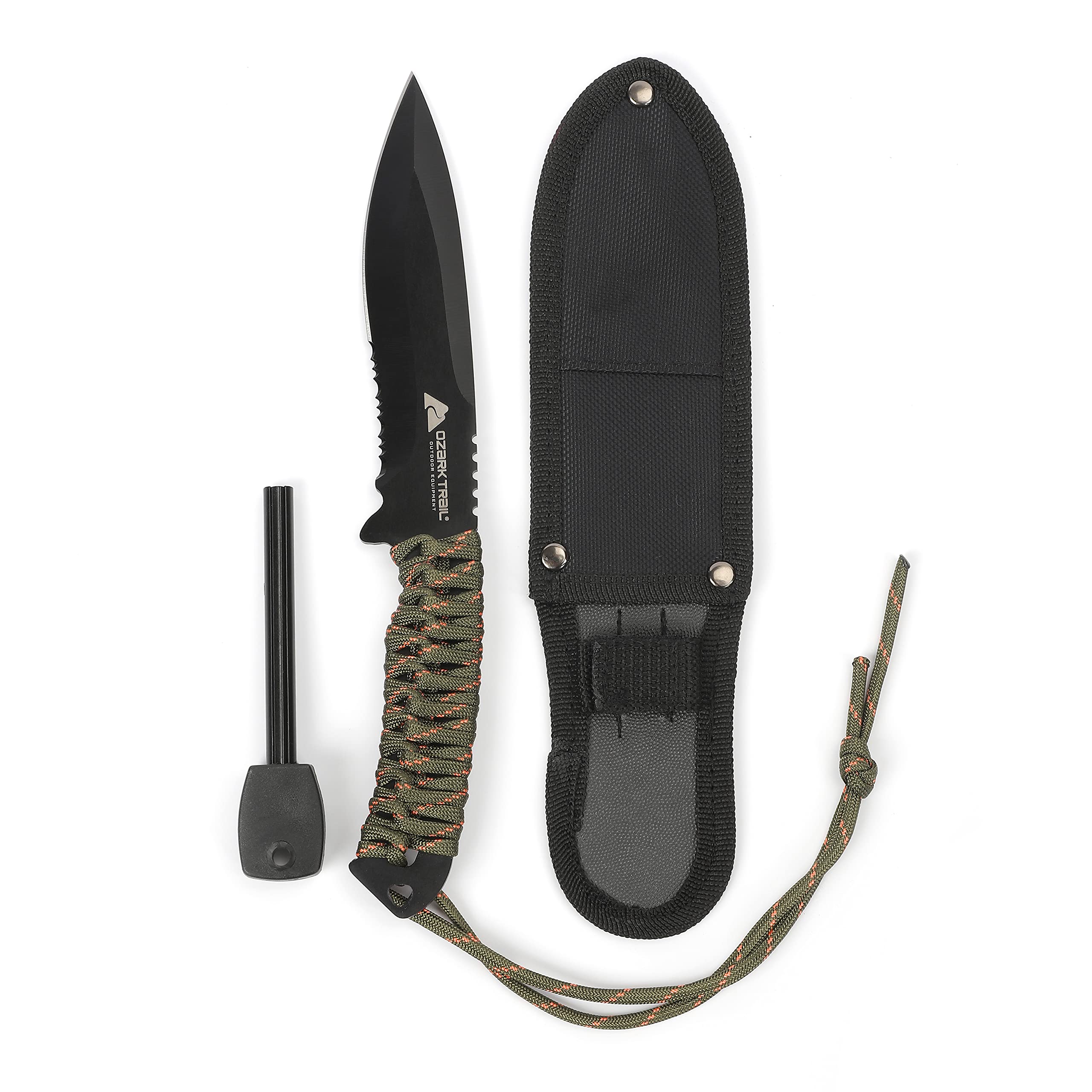 oky Stainless Steel Paracord Knife with Fire Starter