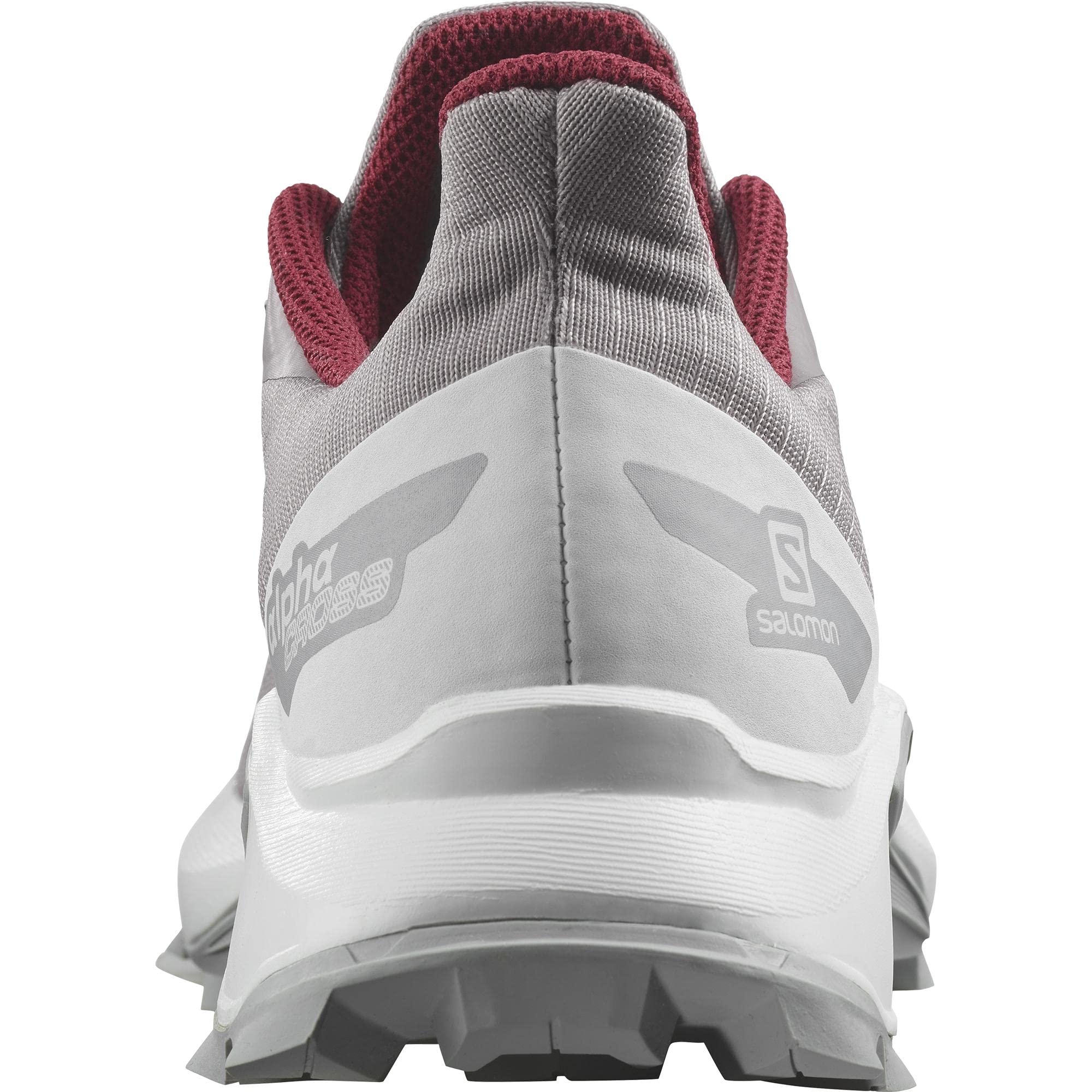 Salomon Alphacross Blast (Little Kid/Big Kid) Quail/White/Pearl Blue 6 Big Kid M
