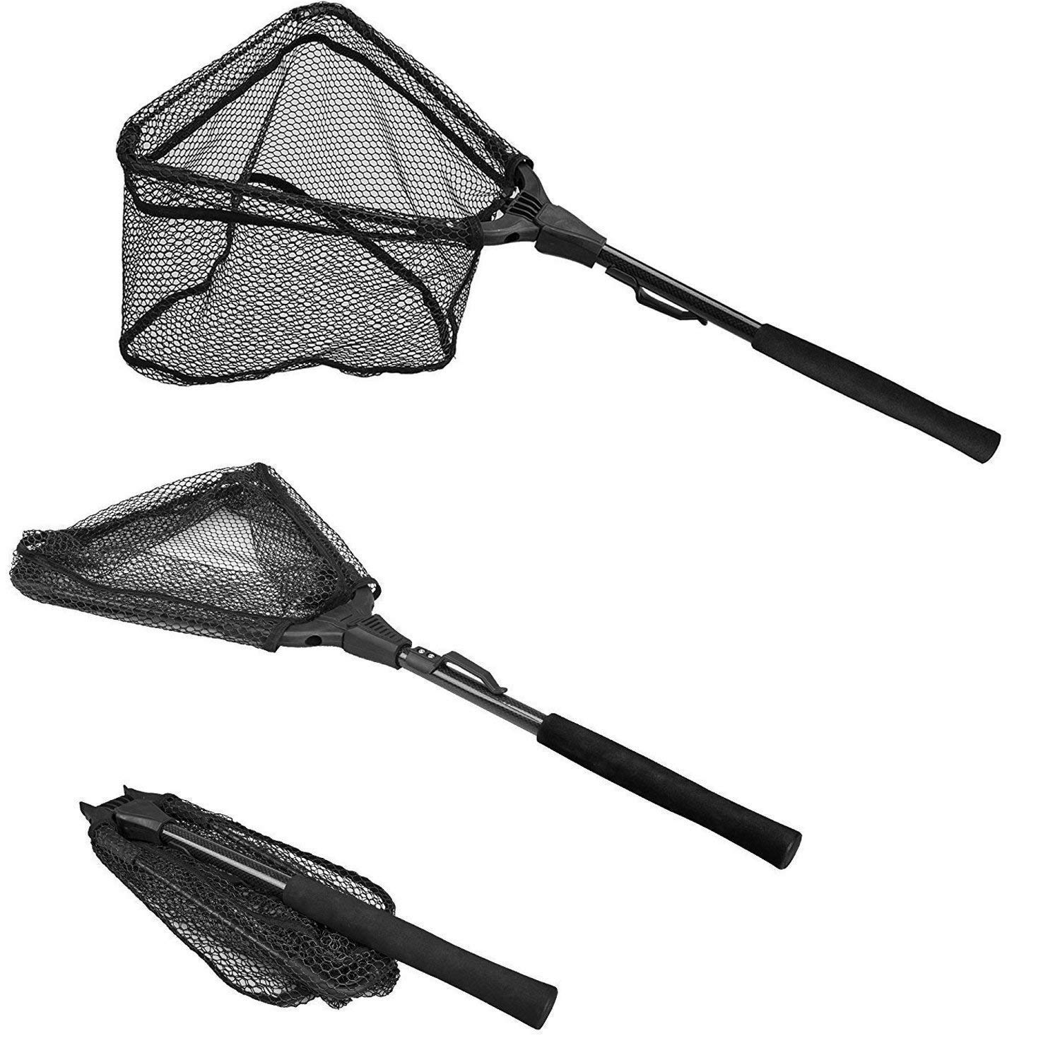 PLUSINNO Fishing Net Fish Landing Net, 263pcs Fishing Tackle Kit with Tackle Box