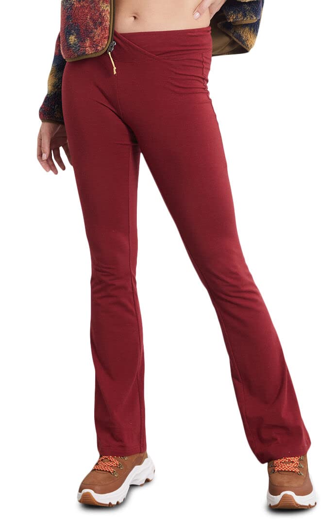 PacSun Women's Surplice V Waist Flare Yoga Pants - Red Size XS