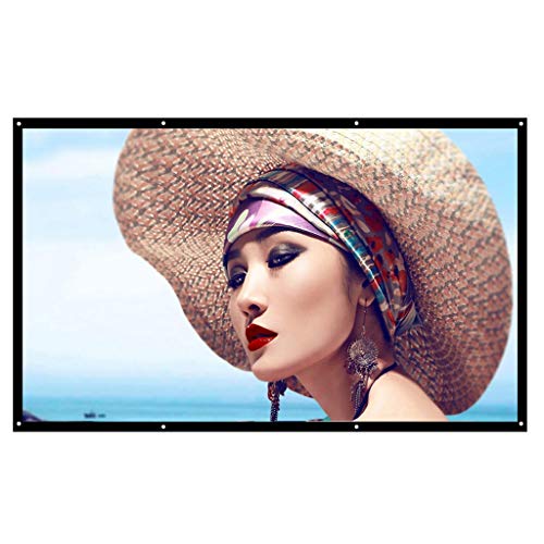 KXDTZ Portable Projector Screen 16:9 120 Inch Diagonal Projection Screen Foldable Home Theater for Wall Projection Indoor Outdoor (Size : 100 inch)