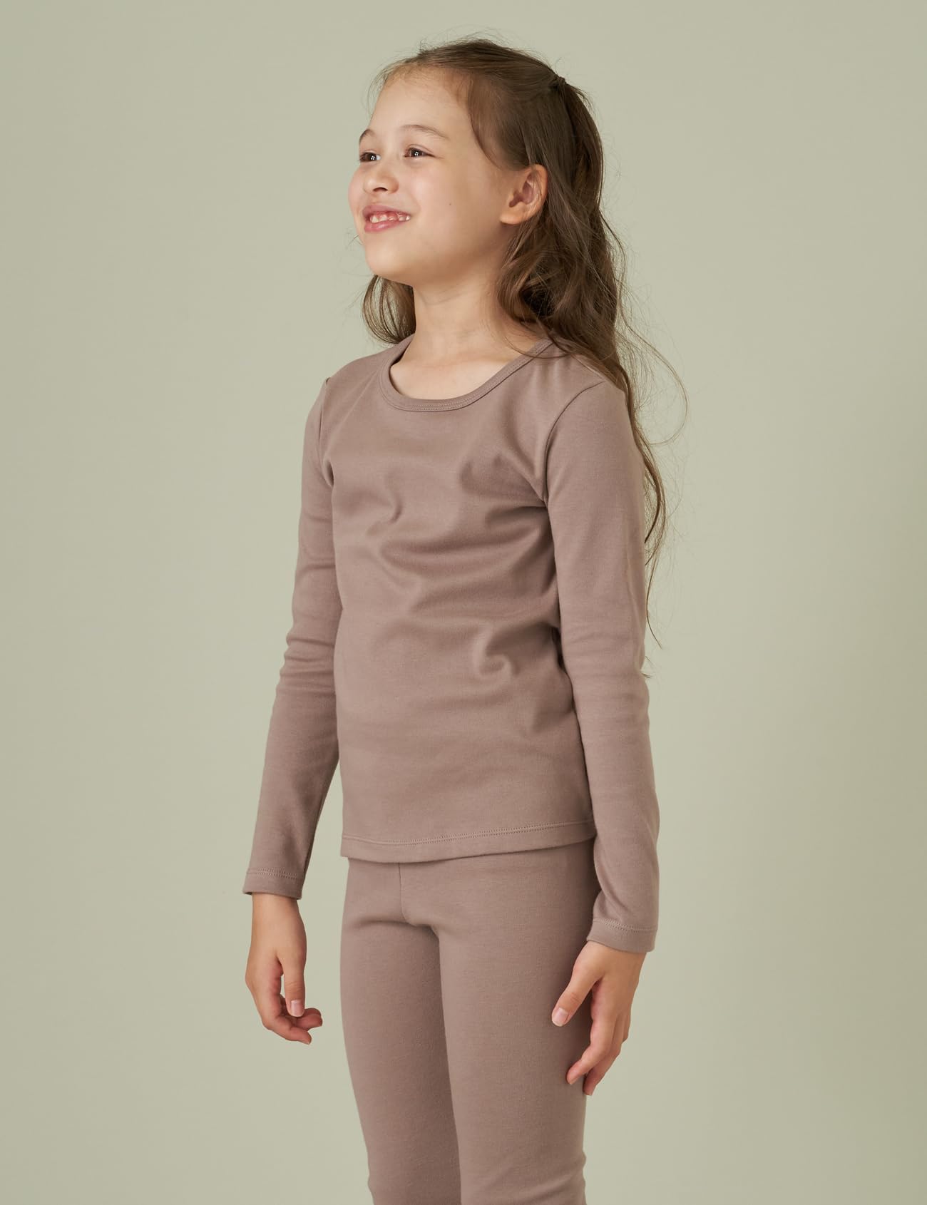 LAPASA Boy Thermal Underwear Set 100% Cotton Soft Long Johns Base Layer Kids Top Long Sleeves & Bottom Winter B10 11-12 Years Heather Gray