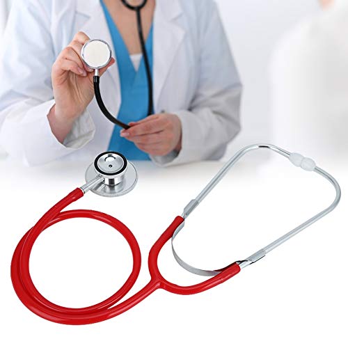 Stethoscope, Universal Dual Head Stethoscope, 2 Set Dual Head Stethoscope for Adults Children Suitable for Doctors, Nursing Students and Home Use Health Care Device(Red)