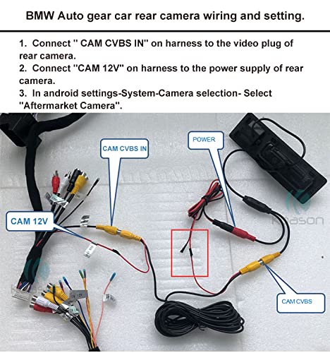 Koason CCD Night Vision Hand Trunk Pull Car Rear View Camera for BMW E60 E61 E70 E71 E82 E88 E84 E90 E91 E92 E93
