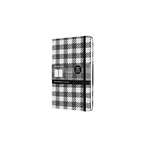 Moleskine Limited Collection Blend Textile Notebook, Hard Cover, Large (5" x 8.25") Ruled, Check, 240 Pages