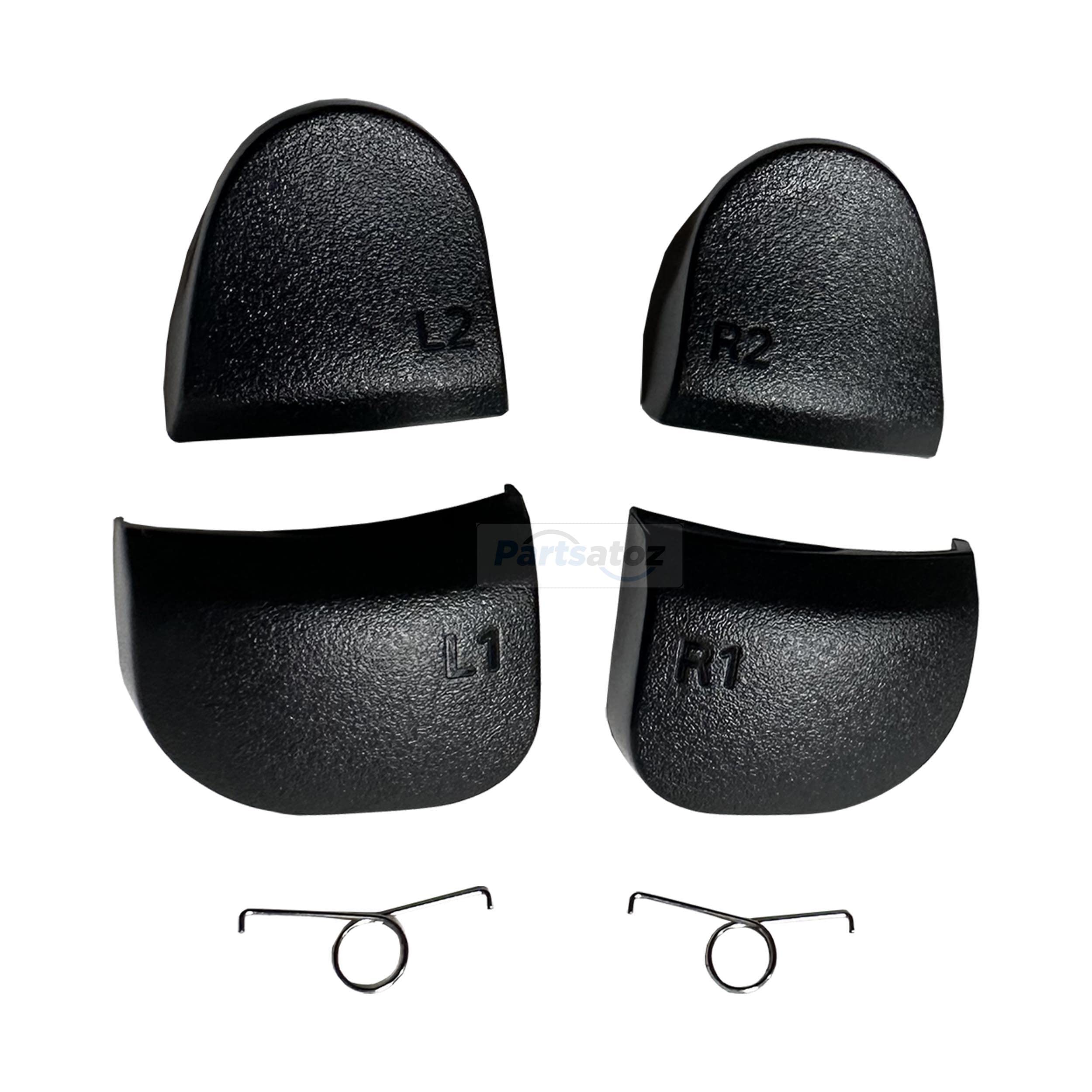 Partsatoz 8in1 Trigger L1 R1 L2 R2 Shoulder Buttons Springs Set with 3D Joystick Thumb Sticks Analog Thumbstick Replacement with Screwdriver for Sony Playstation 5 PS5 Controller