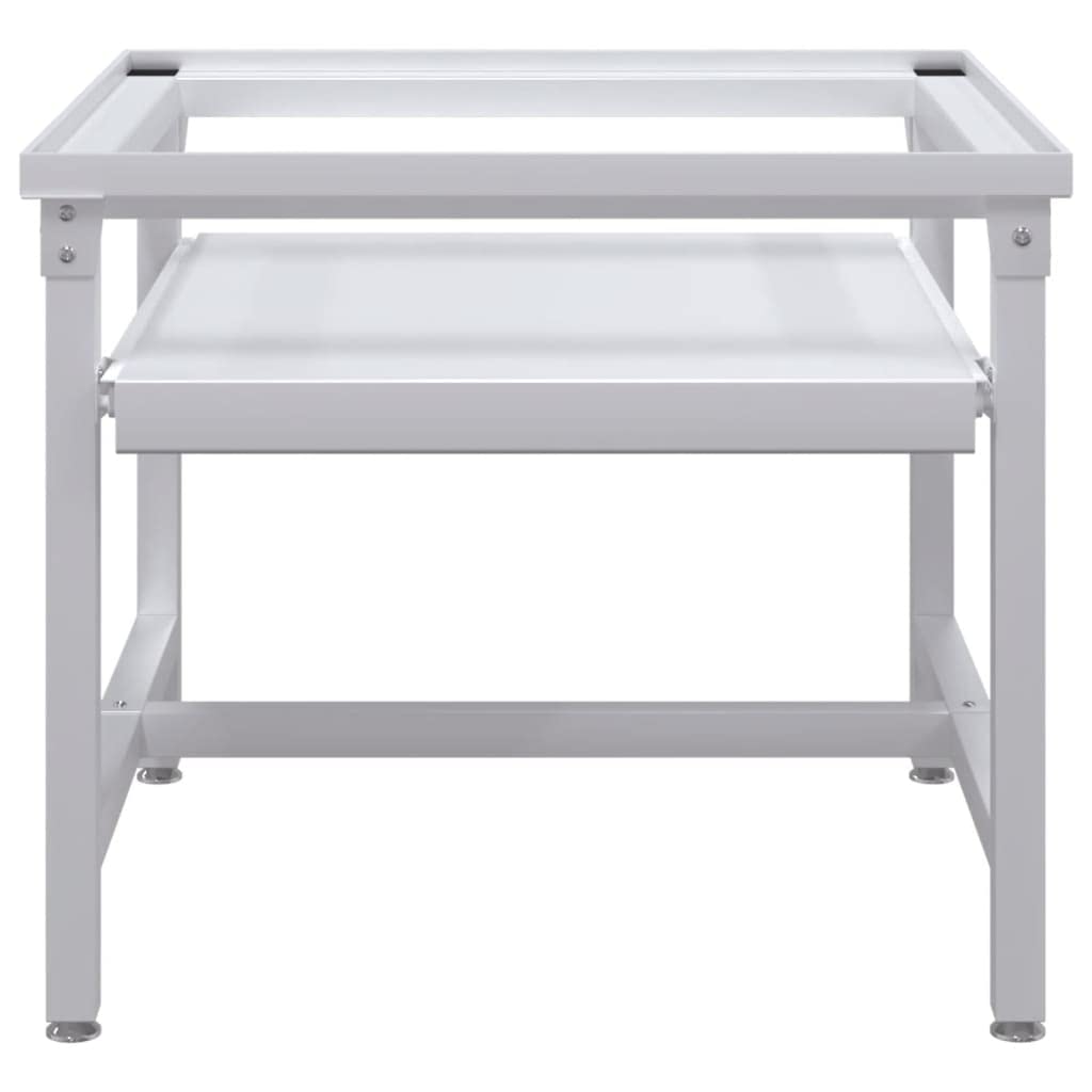 loibinfen Single Washing Machine Pedestal Base with Pull-Out Shlef Stand Stacking Kit,Dryers, Refrigerators, Furniture Base Stand,Mini Fridge Raiser Easily Move,23.6"x22.2"x21.1"
